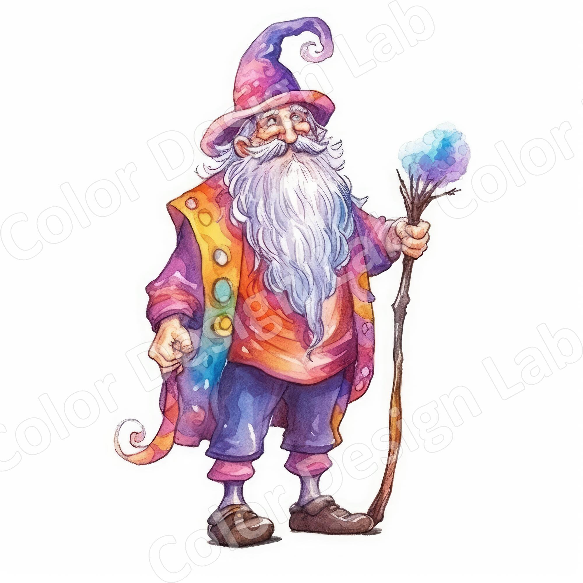 Cartoon Wizard Clipart 8 High-resolution PNG Images Digital - Etsy