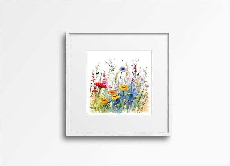 Wildflower Meadow Printable Wall Art Bundle 8 High-resolution - Etsy