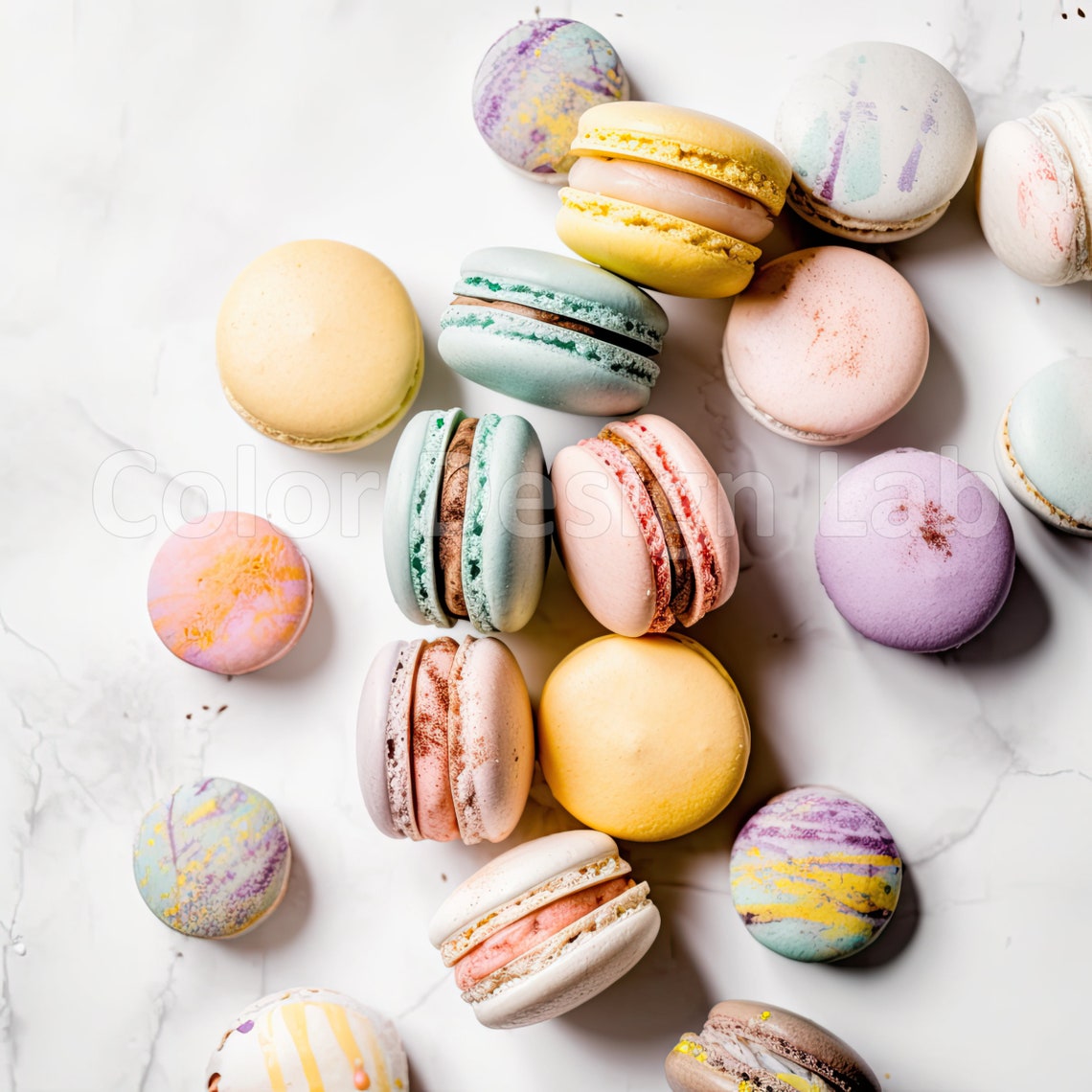Pastel Macarons Clipart - Set of 8 Digital Downloads, High-resolution ...