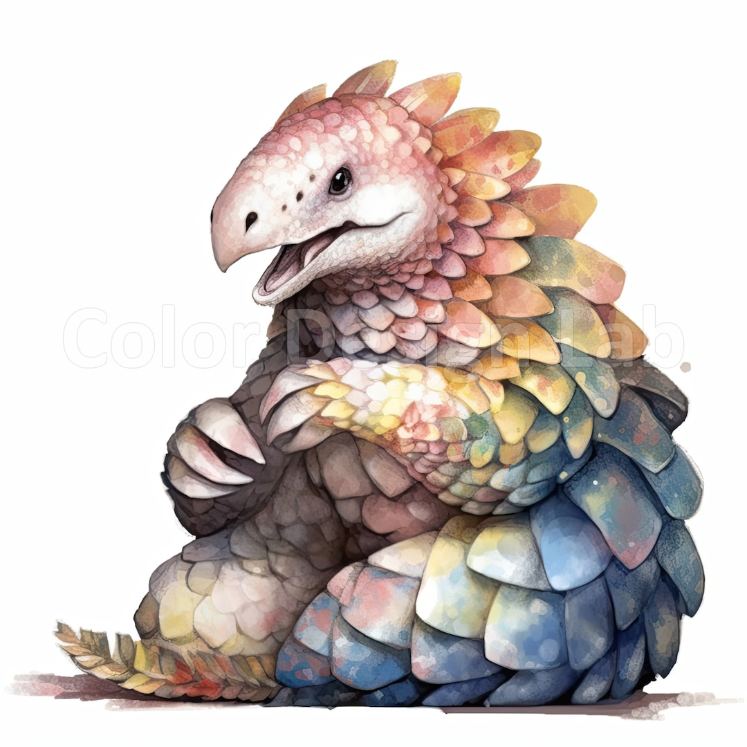 Happy Pangolin Clipart Bundle - Set of 8 Cute Animal PNG, Commercial ...