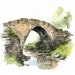 Rustic Stone Bridge Printable Clipart High-resolution Digital - Etsy