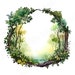 Forest Frame Watercolor Clipart: High-resolution PNG Images (digital ...