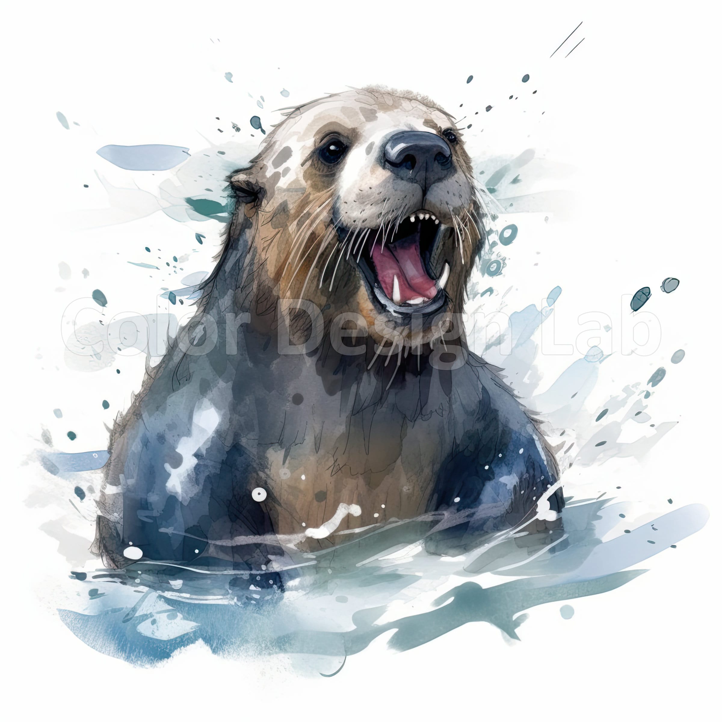 Happy Sea Otter Clipart Set 8 High-res Pngs Digital - Etsy