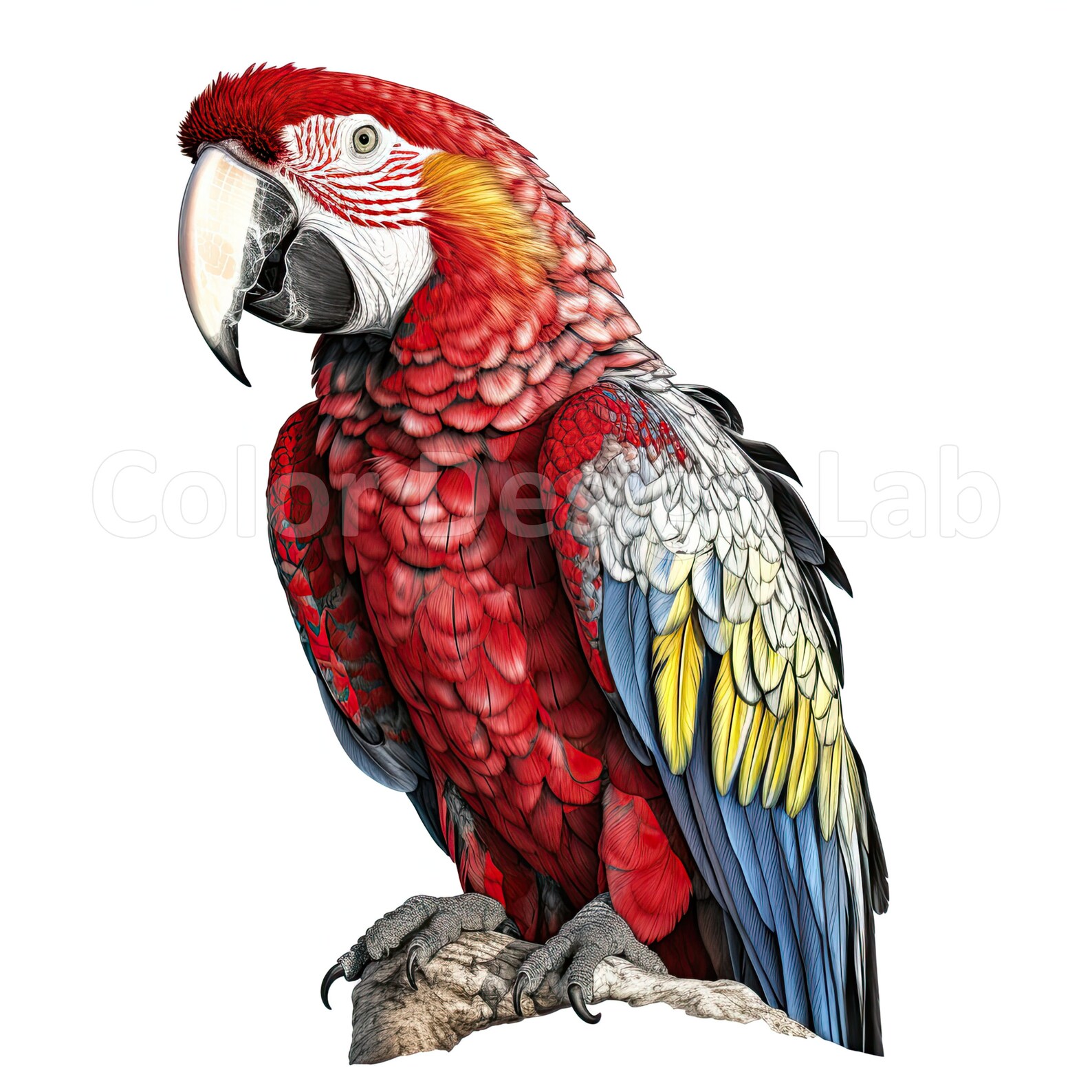 Scarlet Macaw Art Printable Clipart Bundle Set of 8 PNG - Etsy