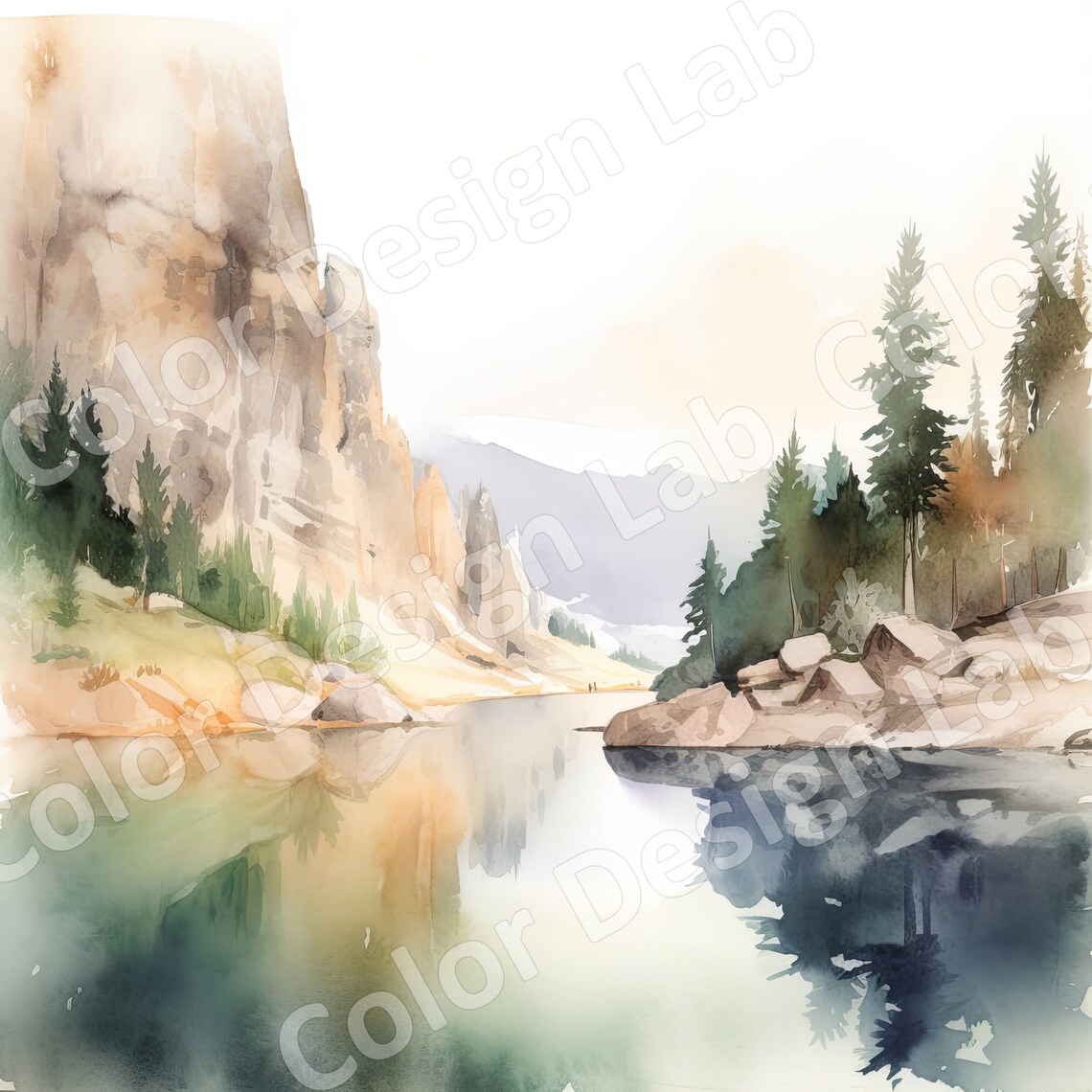 Secluded Alpine Lake Printable Bundle, 8 High-resolution Lake Images ...