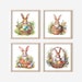 Easter Bunny Basket Clipart Set, 8 High-resolution Pngs, Commercial Use ...