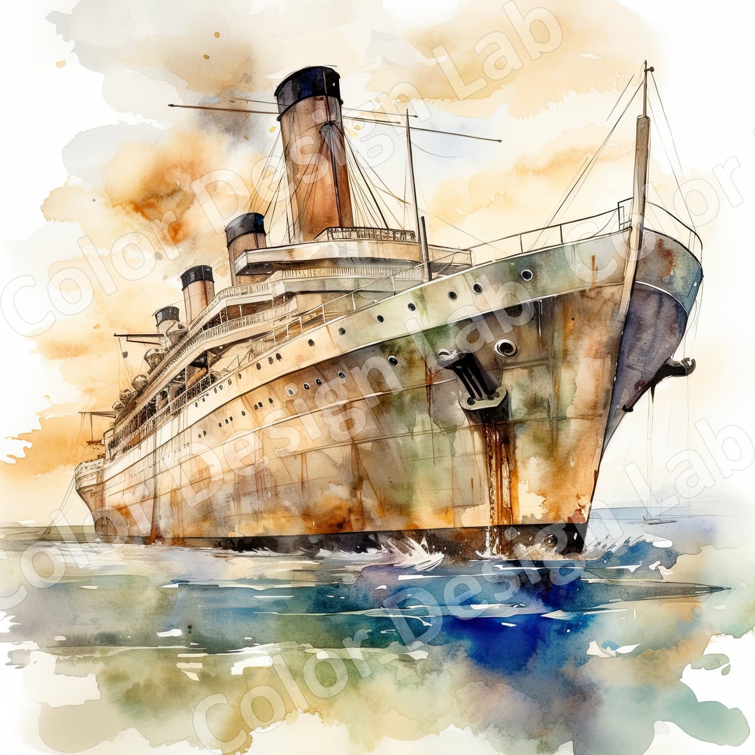Ocean Liner Voyage Digital Download, 8 Vintage Printable Images ...