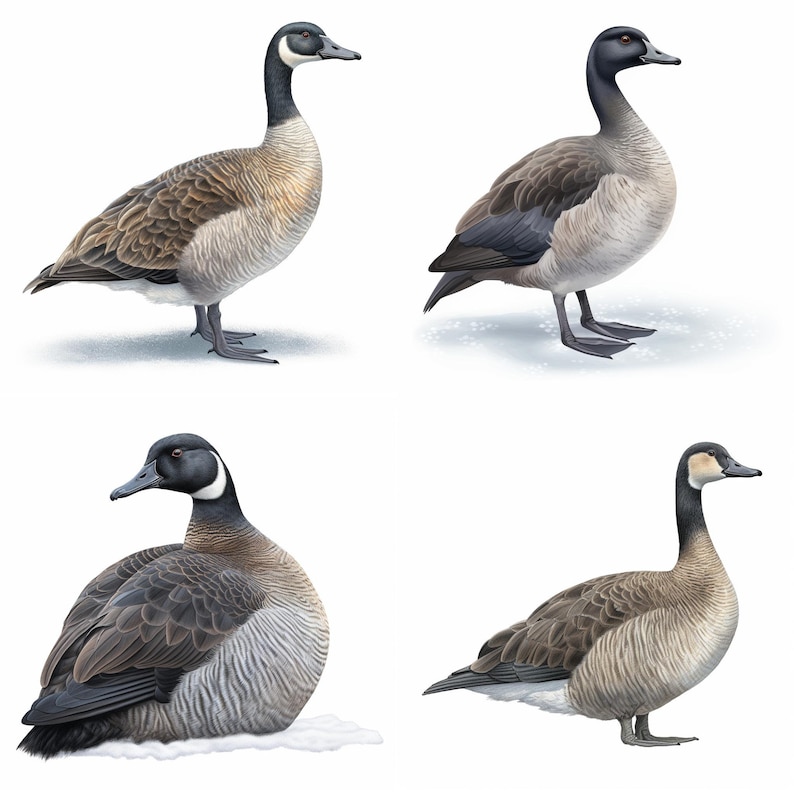 Canada Goose Clipart - Set of 8 Printable Art PNG, Digital Download ...