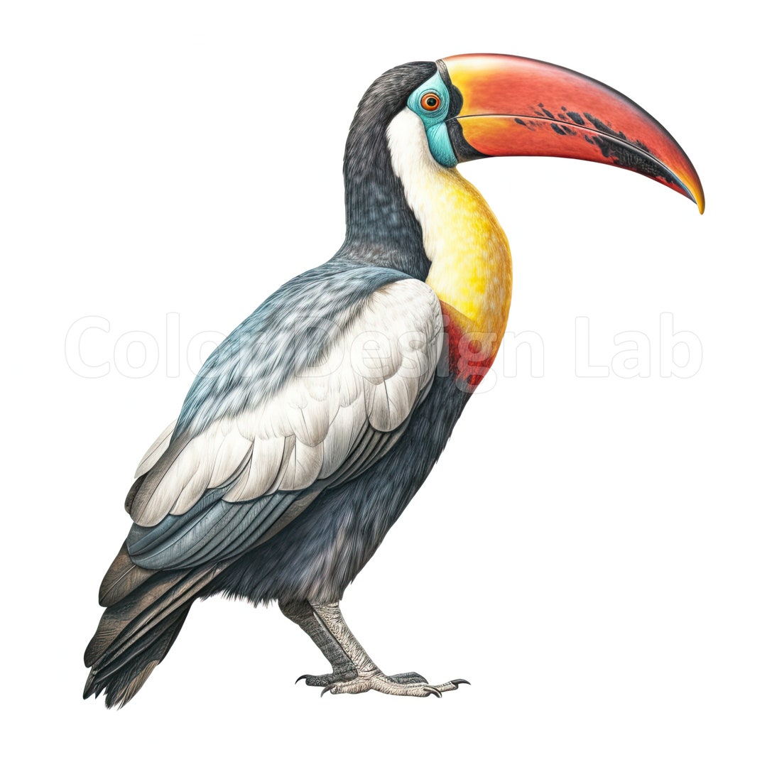 Toco Toucan Printable Art Bundle - 8 PNG Clipart, Digital Download ...