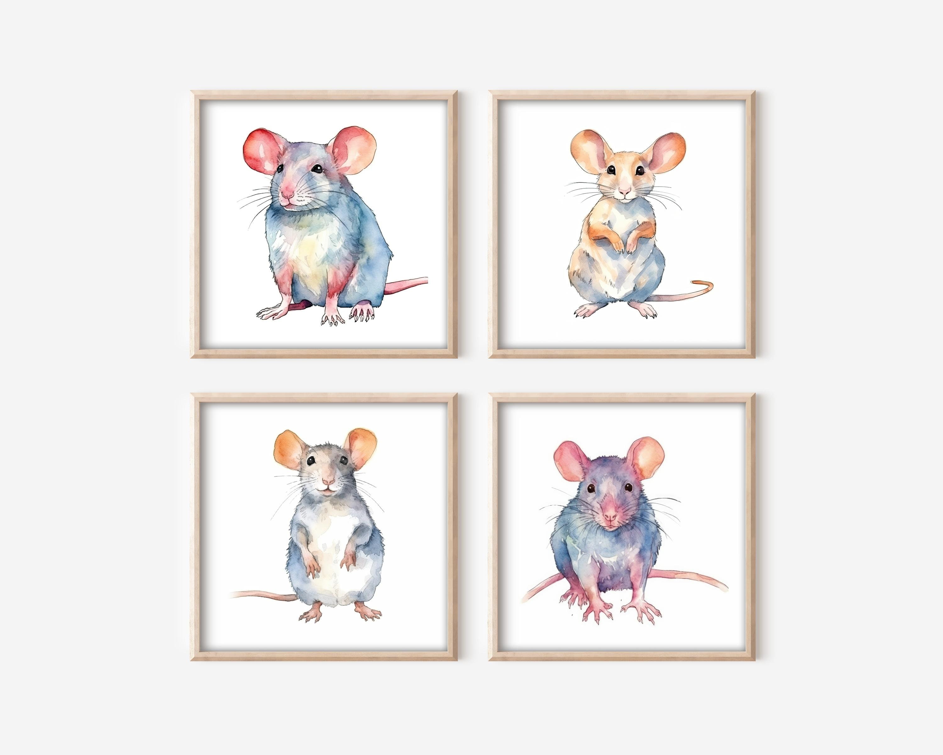 Cute Rat Clipart 8 High Quality PNG Artwork Digital - Etsy