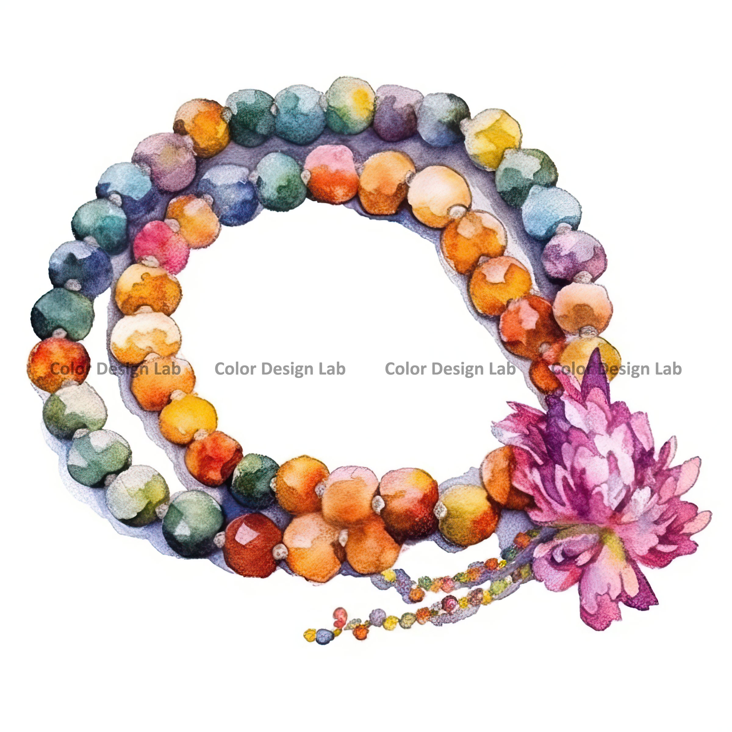 Flower Mala Clipart Set of 12 PNG Floral Mala Digital - Etsy Canada