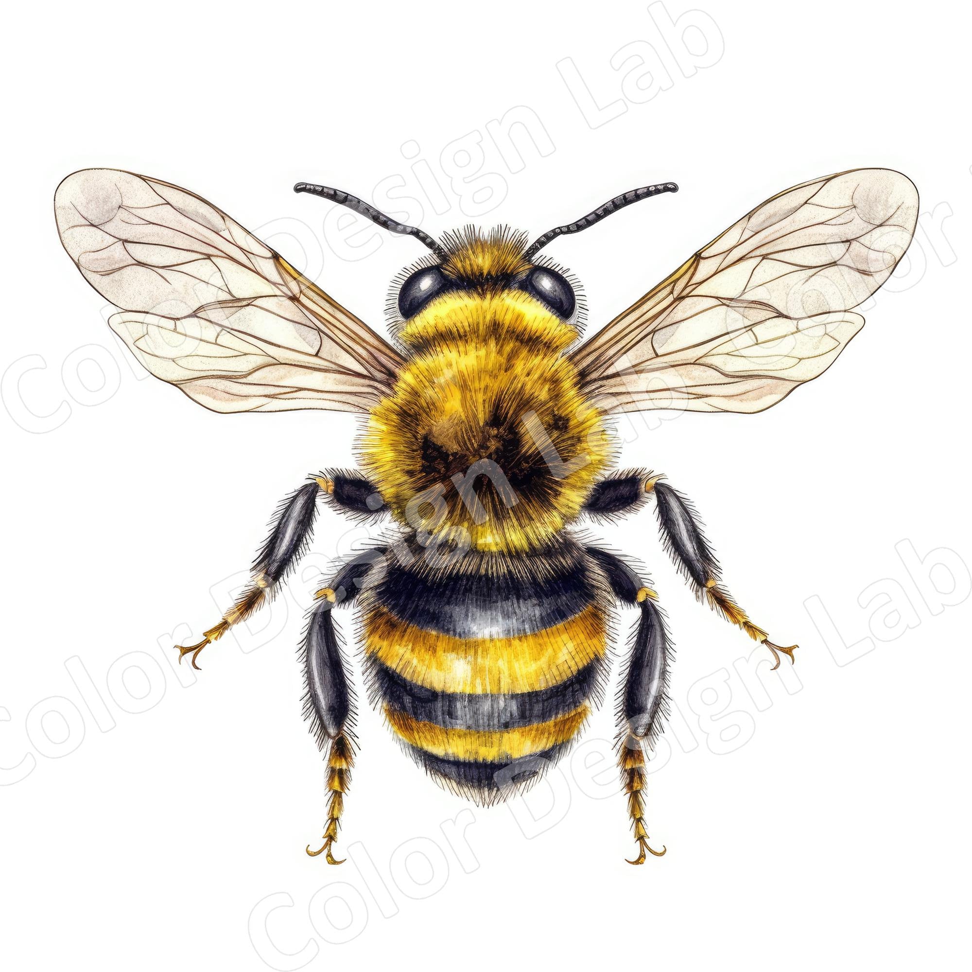 Bumblebee Clipart Set 8 Pngs of Bumbling Bee Digital - Etsy