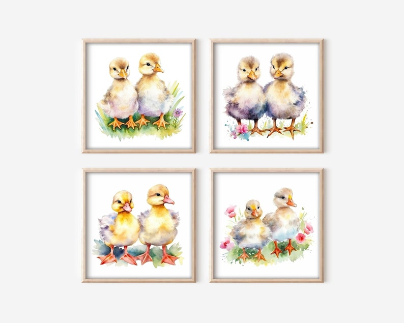 Fluffy Ducklings Printable Clipart Set 8 High-resolution - Etsy