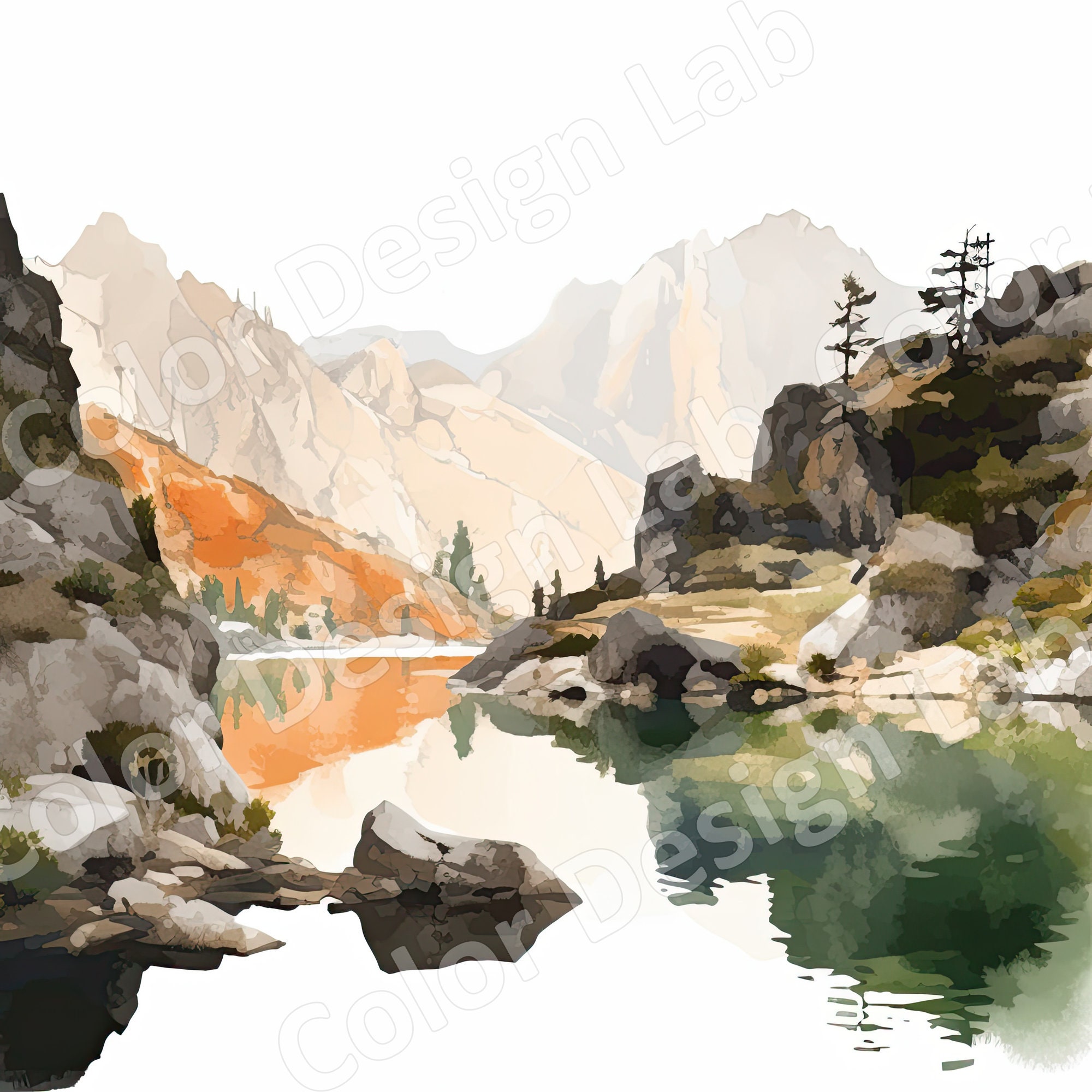 Secluded Alpine Lake Printable Bundle 8 High-resolution Lake - Etsy