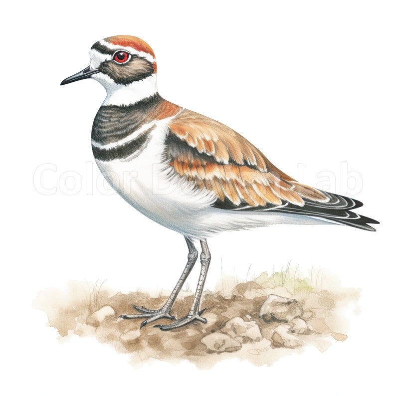Killdeer Bird Clipart Set of 8 Printable PNG Art Commercial - Etsy
