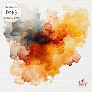 Earth Tones Splashed Colors, Rich and Warm PNG Clipart, Digital ...