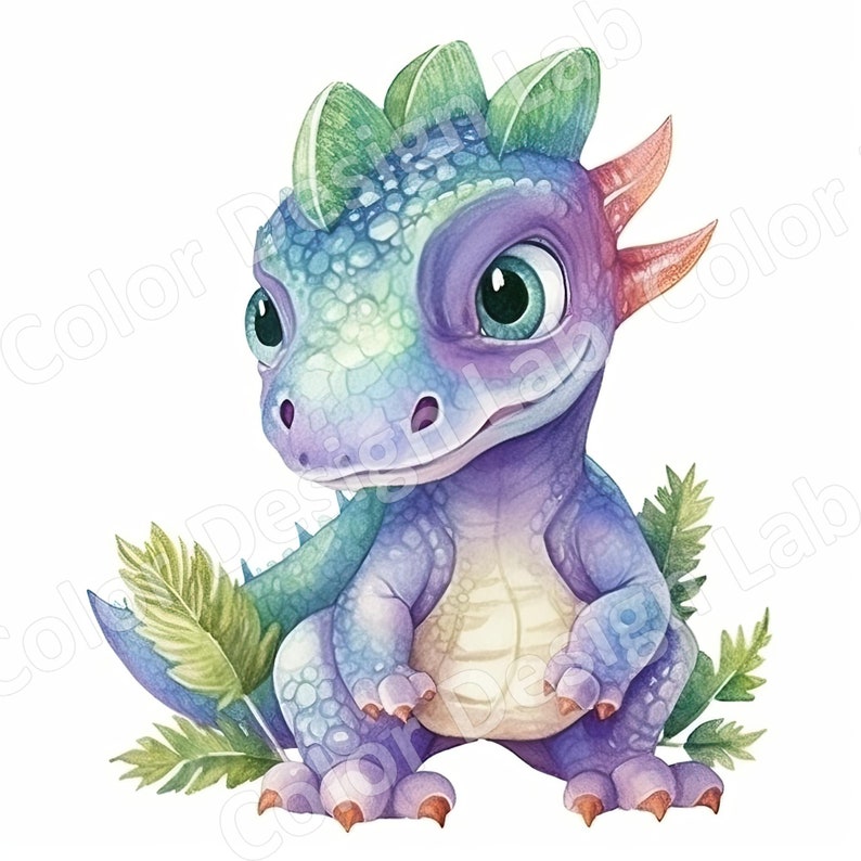 Cute Dinosaur Clipart Set 8 High-resolution Pngs Digital - Etsy