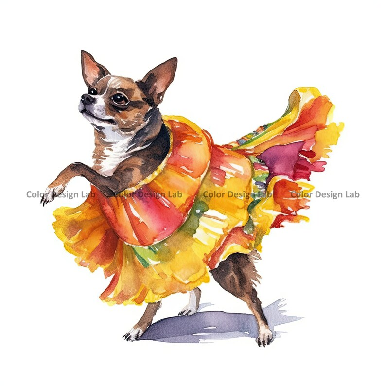 Chihuahua Dancing Clipart Set of 8 High-quality Dog PNG - Etsy