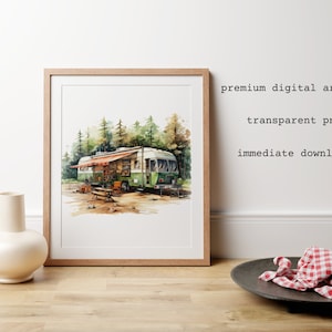 RV Camping Clipart - 36 Quality Transparent Png Digital Download Files ...