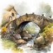 Rustic Stone Bridge Printable Clipart High-resolution Digital - Etsy