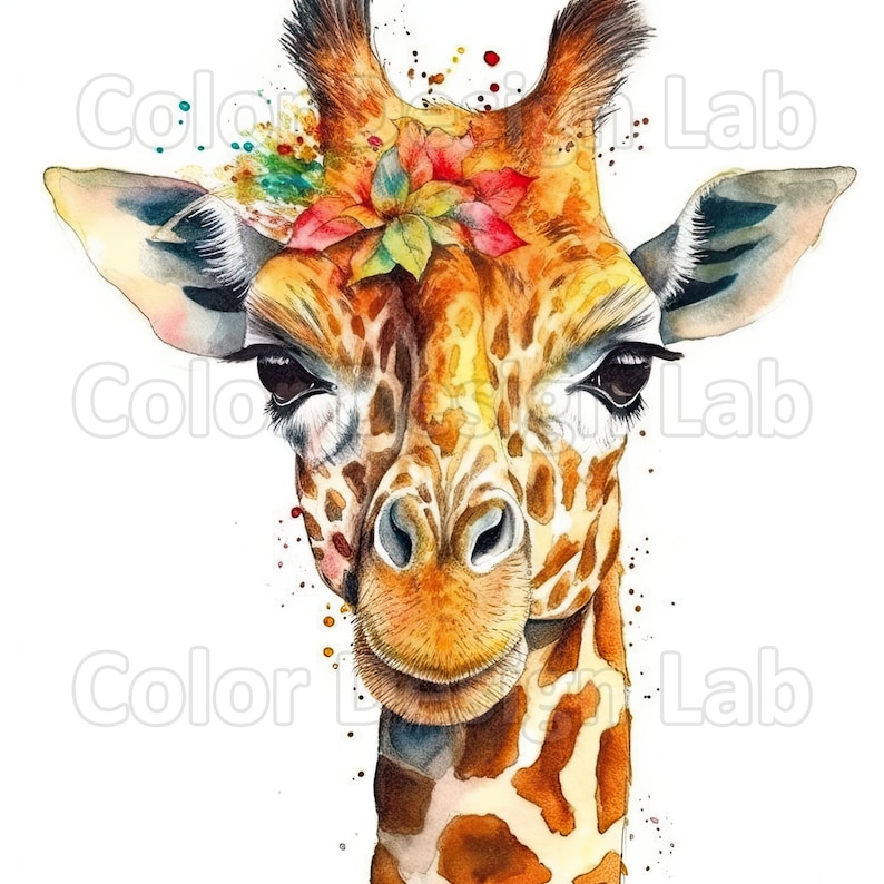 Cute Giraffe Clipart Set 8 Digital Printable PNG Cute - Etsy