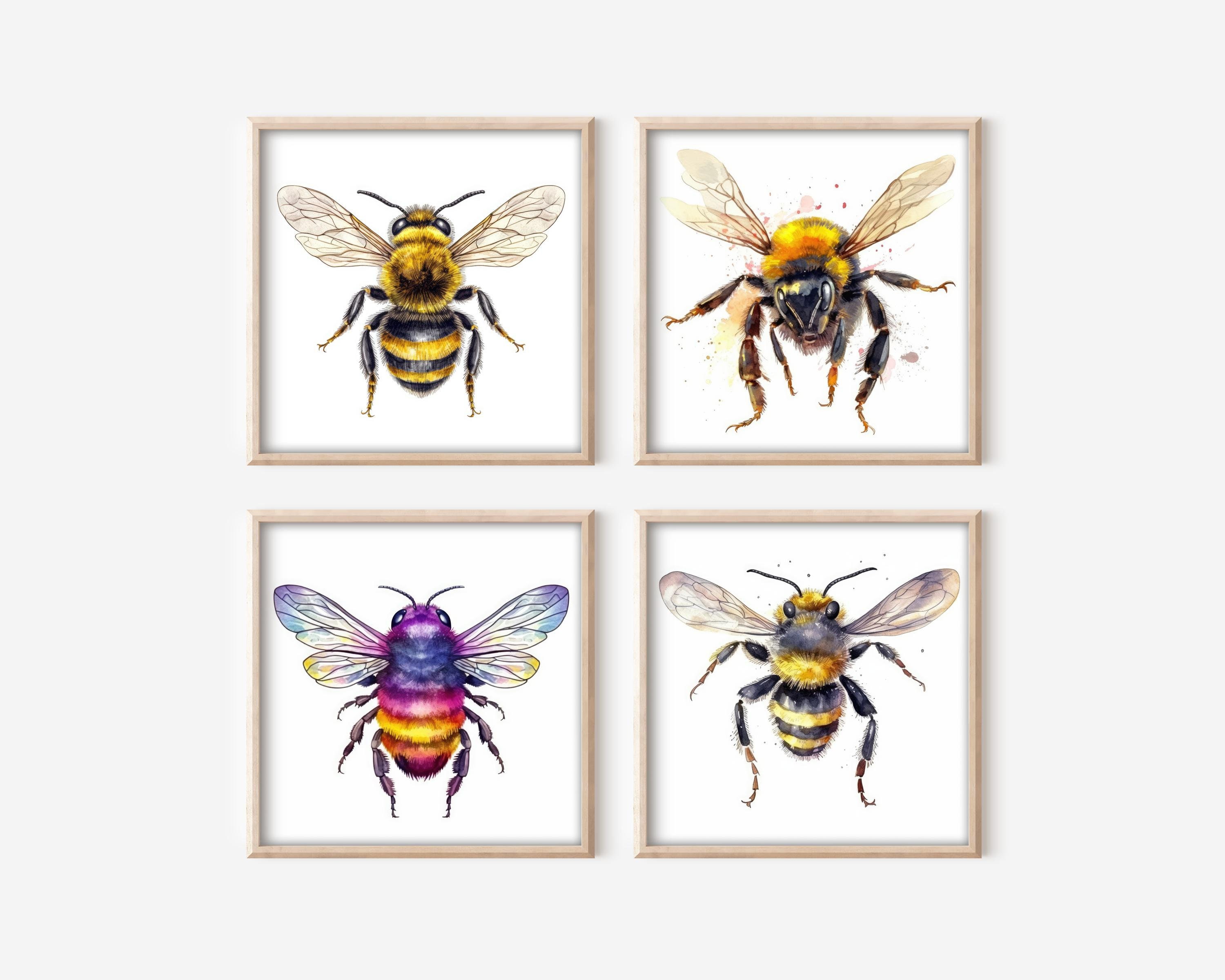 Bumblebee Clipart Set 8 Pngs of Bumbling Bee Digital - Etsy