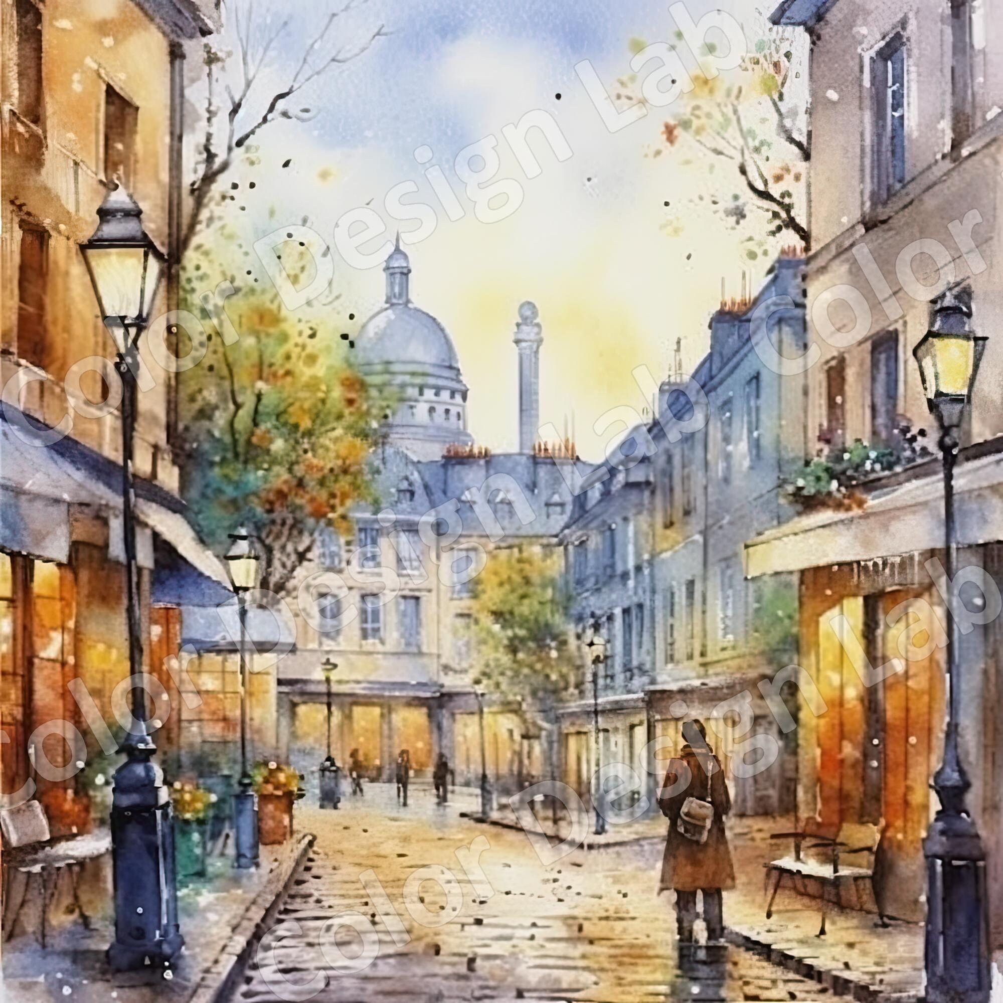 Montmartre Paris France Printable Wall Art Download Set of - Etsy