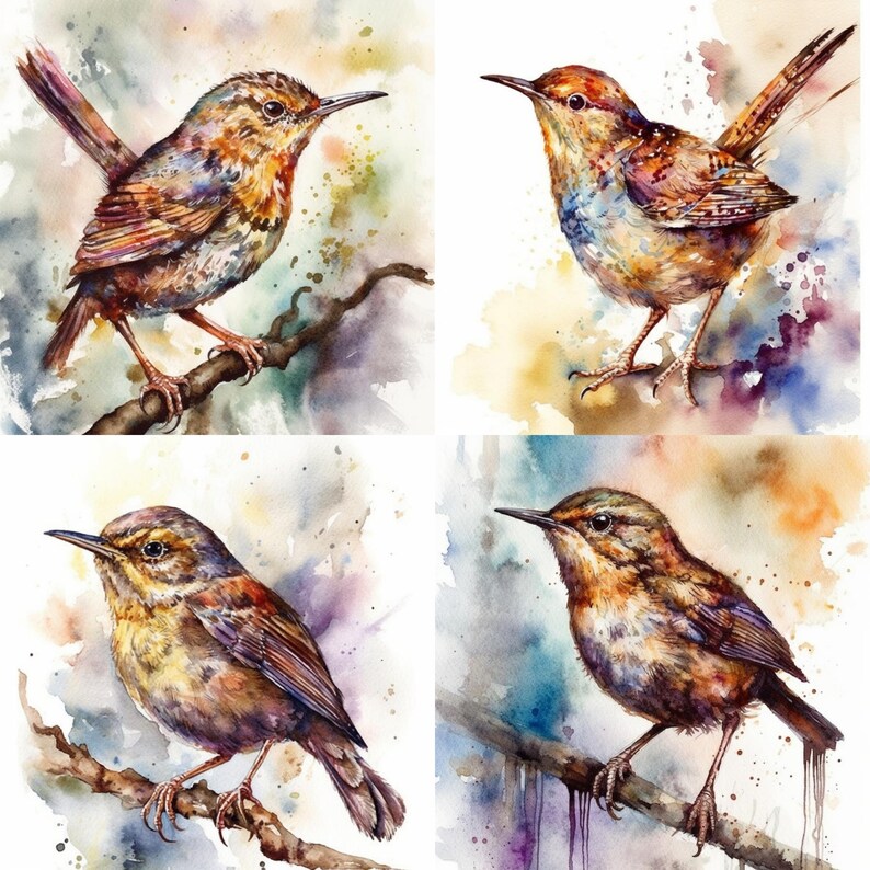 Wren Clipart Set 8 High-quality Printable Wren PNG Digital - Etsy