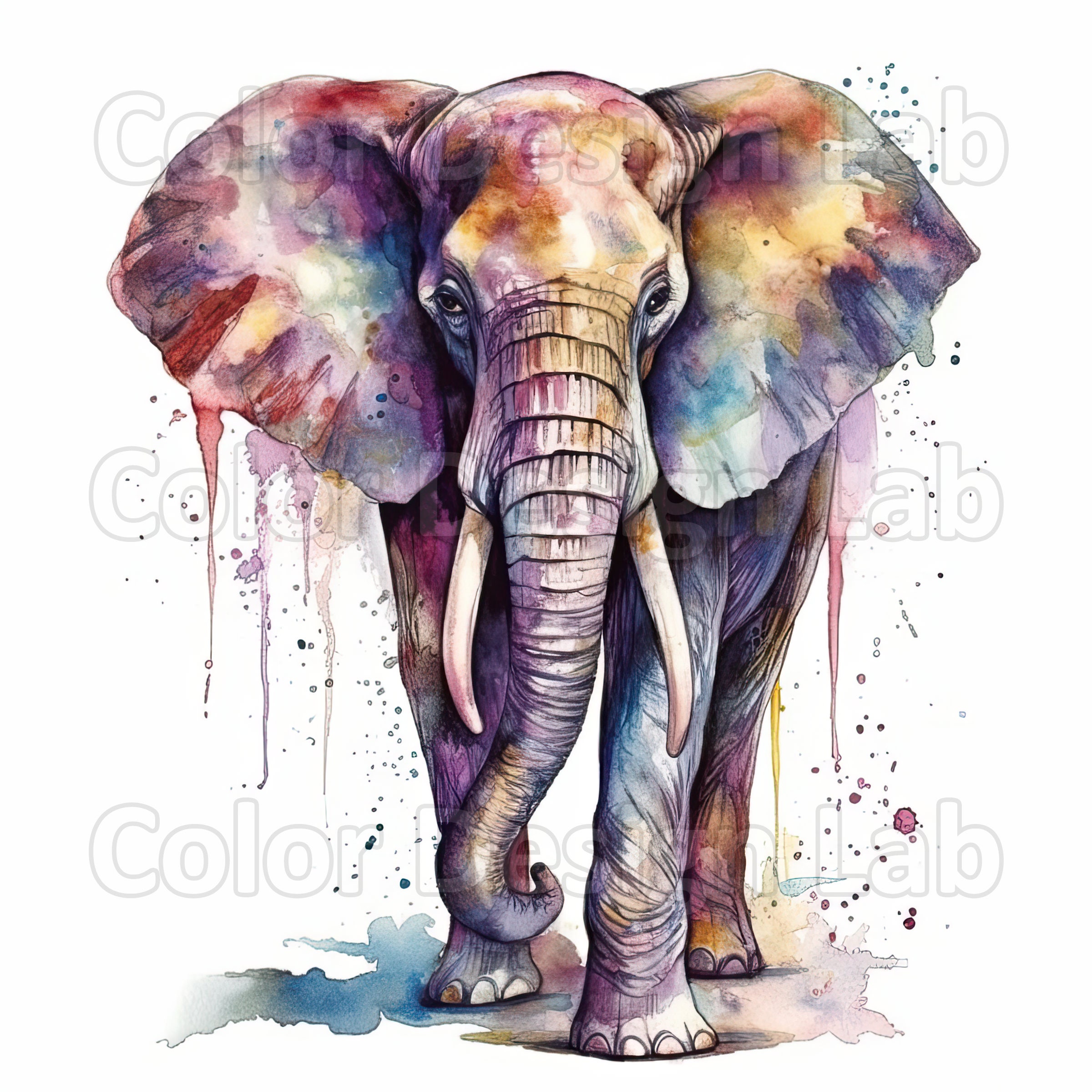 Elephant Printable Clipart Set of 8 PNG With Commercial - Etsy