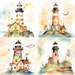 Whimsical Lighthouse Printable Clipart Set of 8 High-quality - Etsy