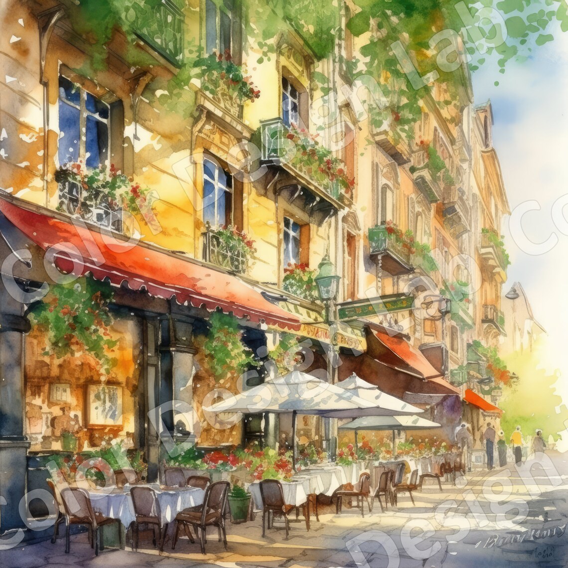 Vintage European Cafe Printable Clipart Set of 4 PNG - Etsy