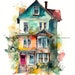 Dream House Clipart - Set of 8 High-resolution House PNG - Digital ...