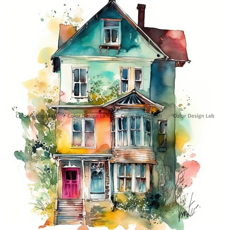 Dream House Clipart Set of 8 High-resolution House PNG - Etsy