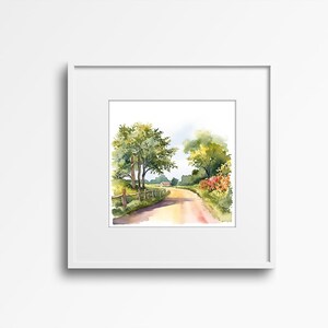 Country Lanes Printable Wall Art Set - 8 Pngs of Country Road, Pathway ...