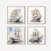 Clipper Ship Digital Download, Set of 4 High-resolution PNG Images ...