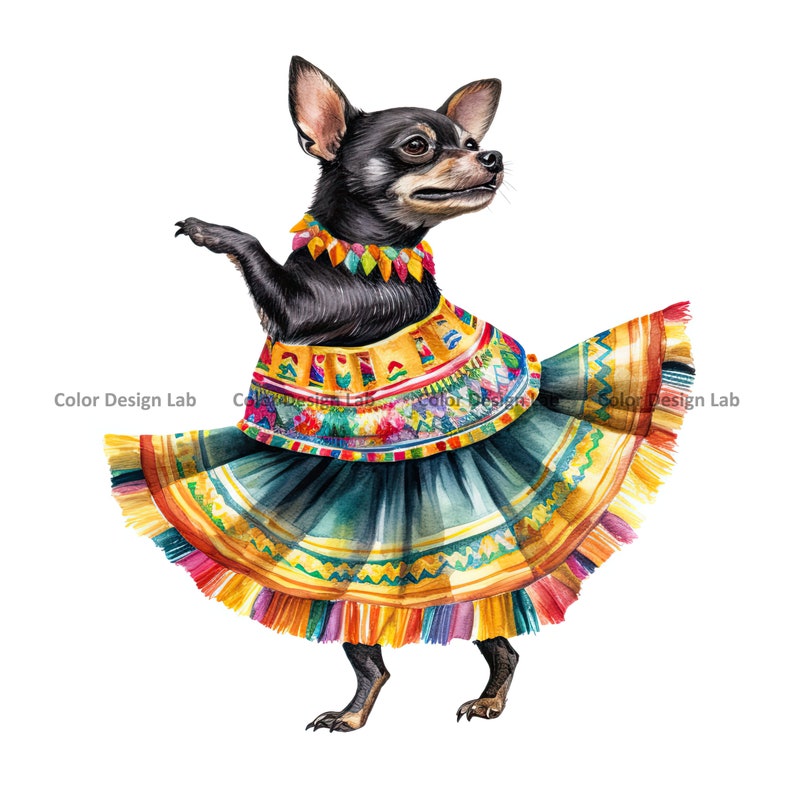 Chihuahua Dancing Clipart Set of 8 High-quality Dog PNG - Etsy