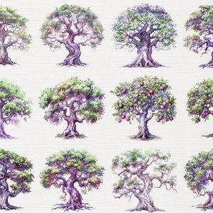 Fantasy Tree Clipart Watercolor Png Fantasy Tree Trunk Commercial ...