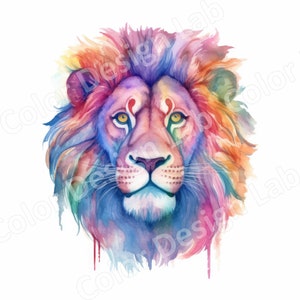 Lion Clipart, Set of 8 High Resolution PNG Images, Digital Download ...