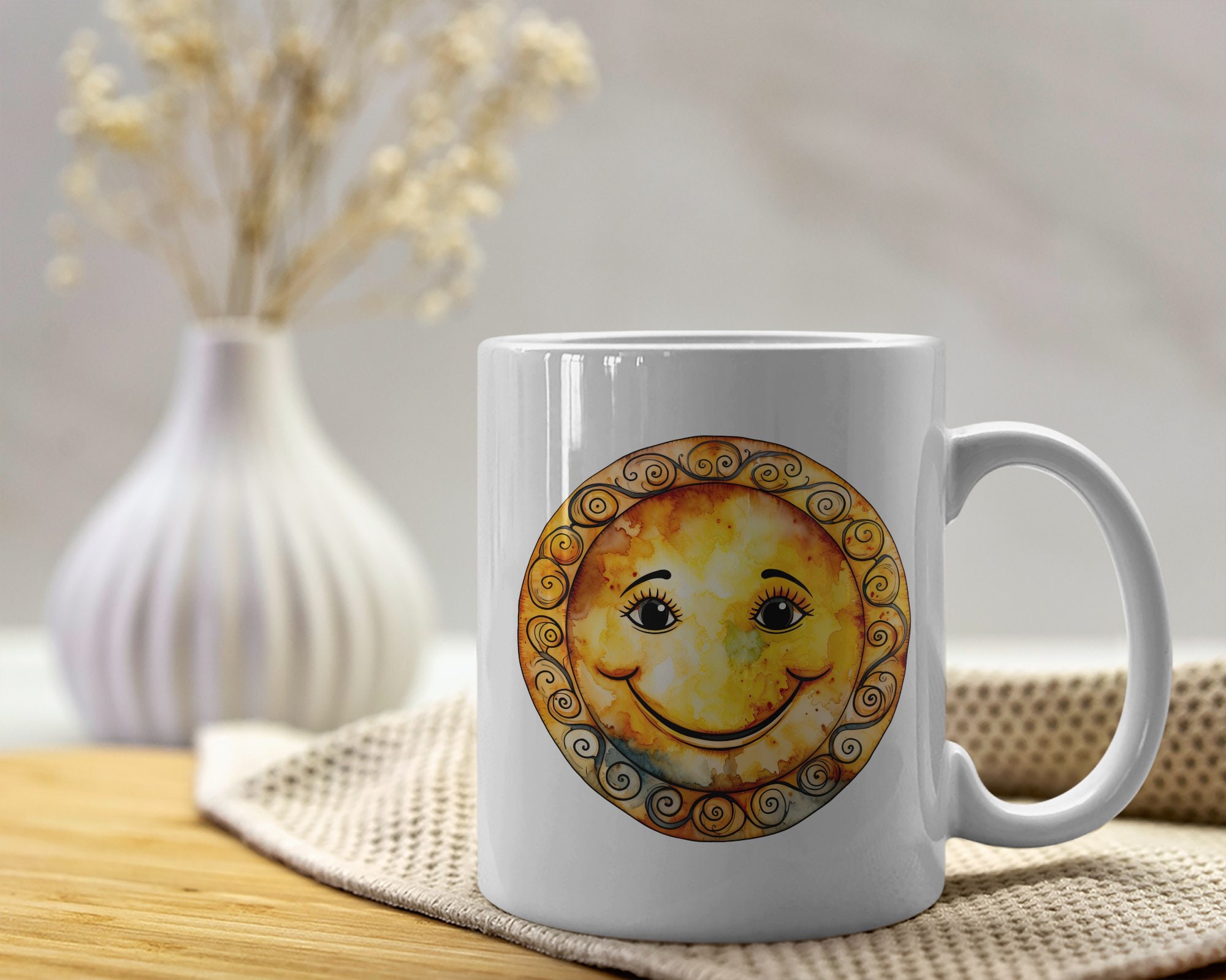 Boho Smiley Face Clipart Bundle of 36 Quality Transparent - Etsy