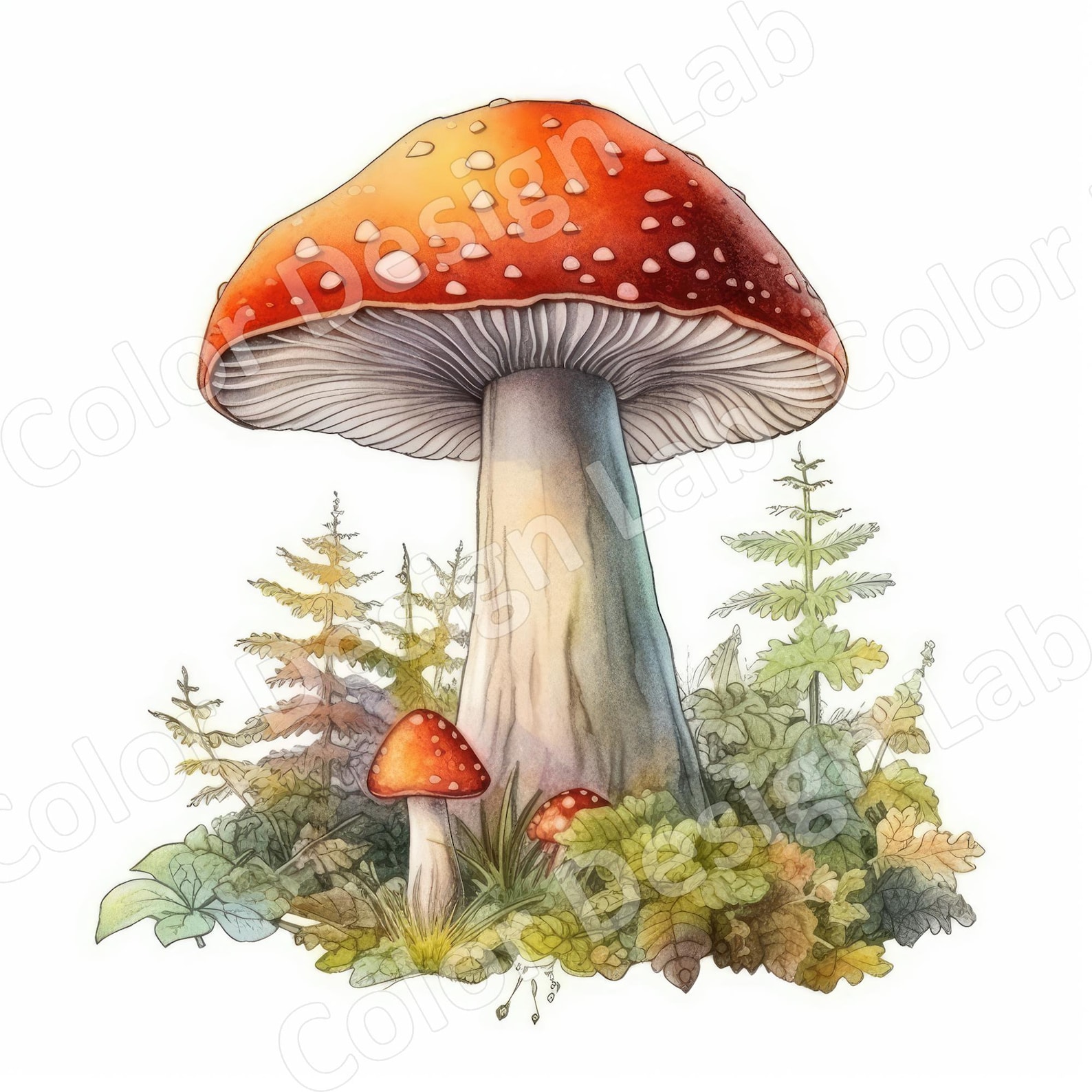 Forest Mushroom Clipart Set of 8 High-resolution PNG Art - Etsy
