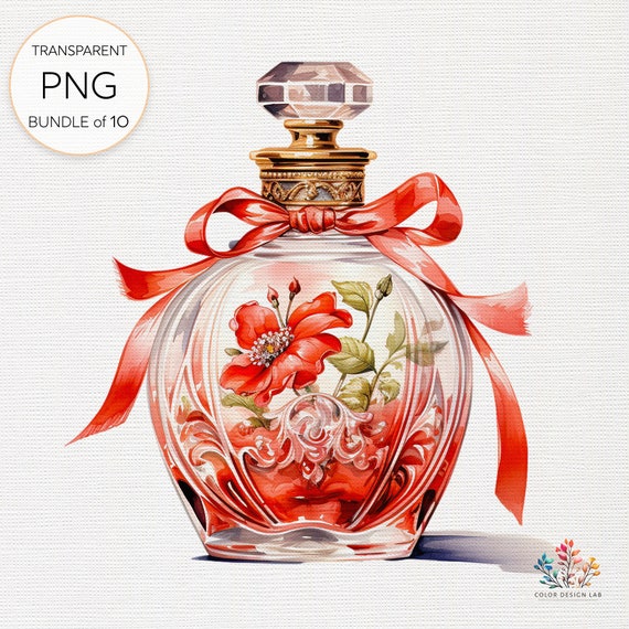 Watercolor Vintage Perfume Bottles Classic Fragrance Design Elegant Bottle Artwork Retro Scent Graphics Antique Perfumery Illustration Etsy UK