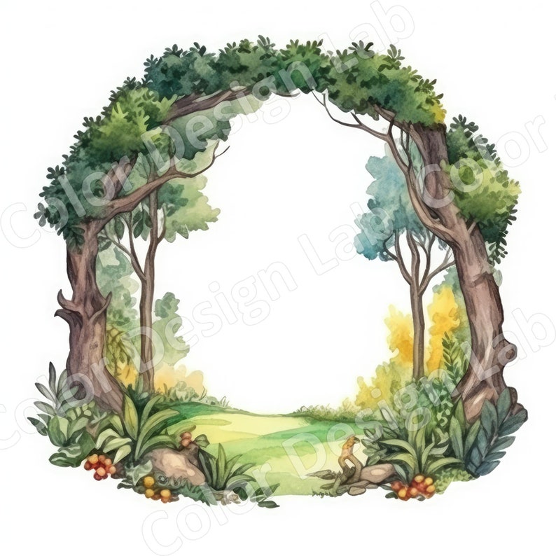 Forest Frame Clip Art 8 High-resolution Forest PNG Images - Etsy