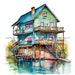 Lake House Clipart 8 High-resolution Lake House PNG - Etsy