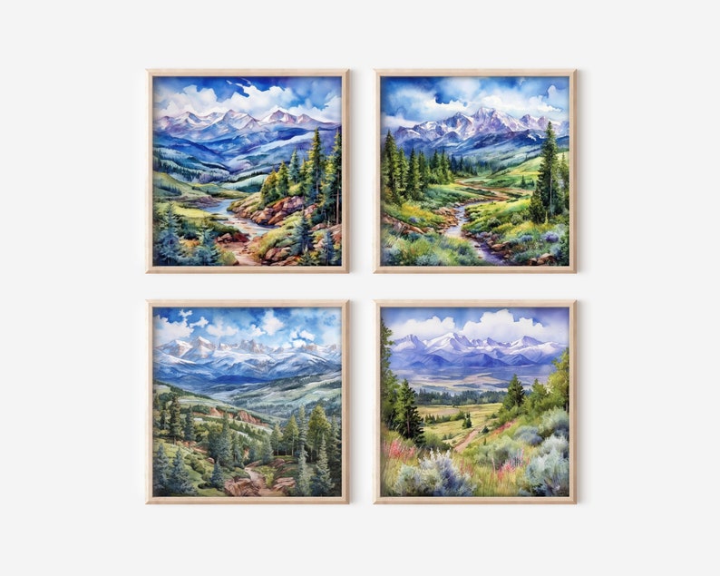 Colorado's Rocky Mountains Printable Clipart Set 8 - Etsy