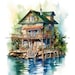 Lake House Clipart 8 High-resolution Lake House PNG - Etsy