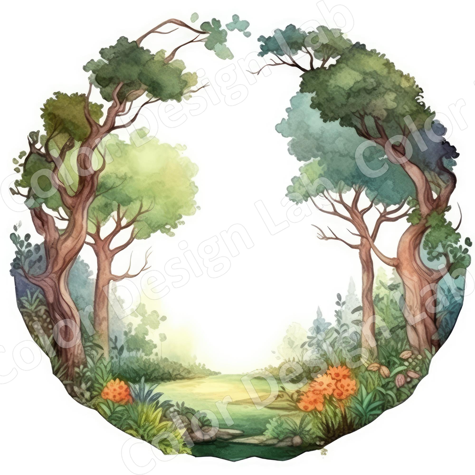 Forest Frame Clip Art 8 High-resolution Forest PNG Images - Etsy