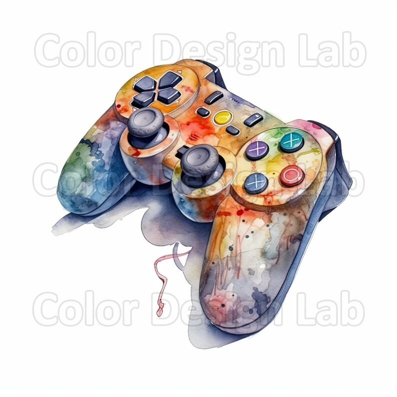 Game Controller Printable Clipart Bundle 8 PNG Art Instant - Etsy