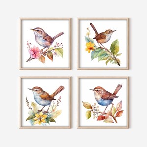 Wren Clipart, 8 High-resolution PNG Art Images, Digital Download ...
