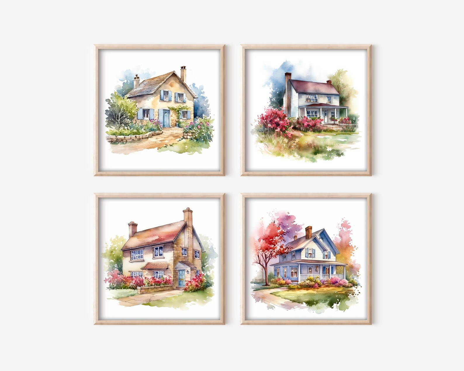 Country Cottage Printable Clipart Set 8 High-resolution Pngs - Etsy