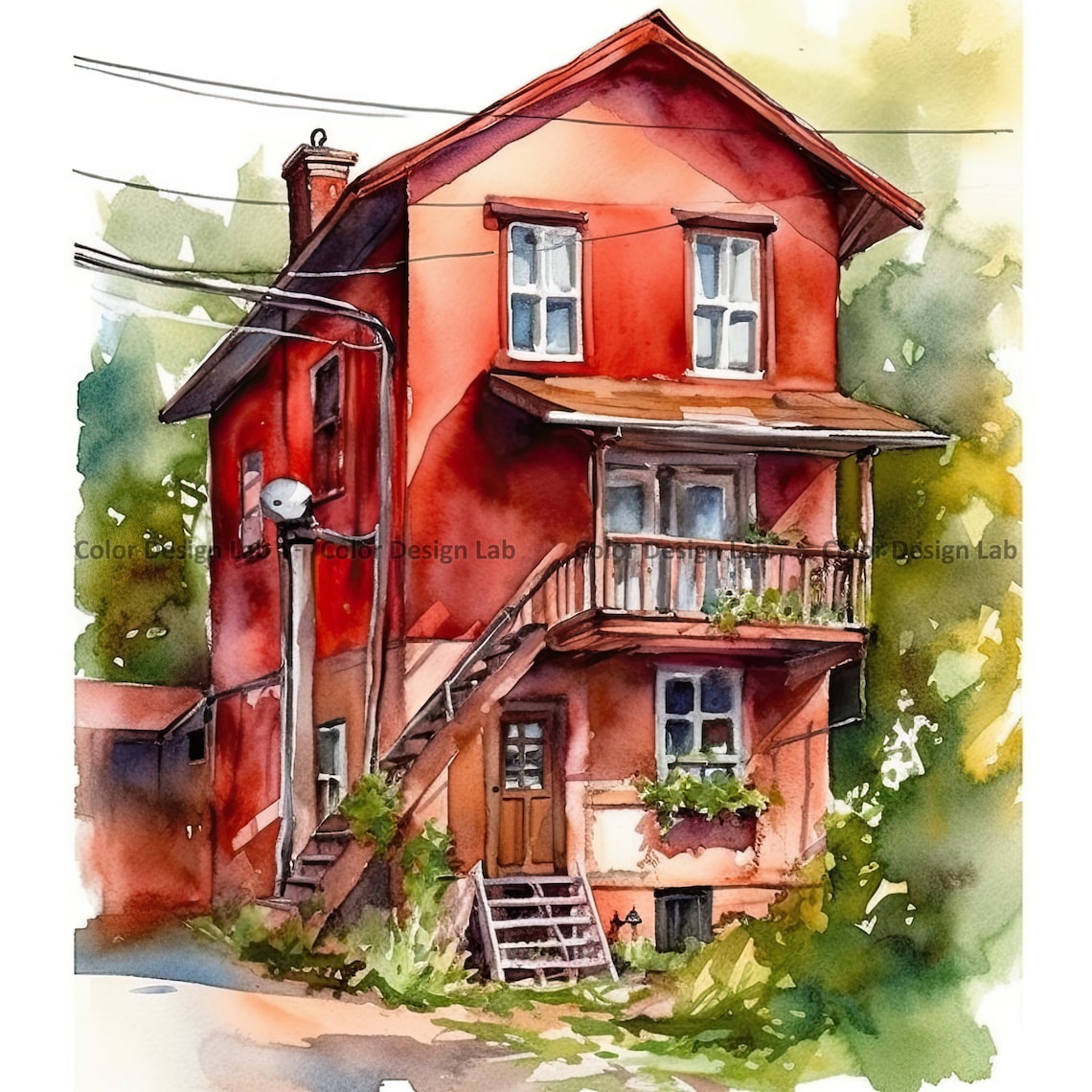 Red House Clipart Set of 8 High-quality Buildings PNG - Etsy